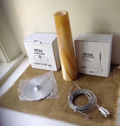 BESA LIGHTING PENDANT LIGHT CAMINO SATIN NICKEL IN BOX | eBay