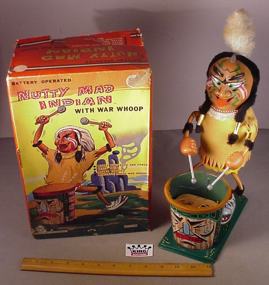 Marx Nutty Mad Indian 60s Vintage MARX Nutty Mad Indian JUNK (T374)