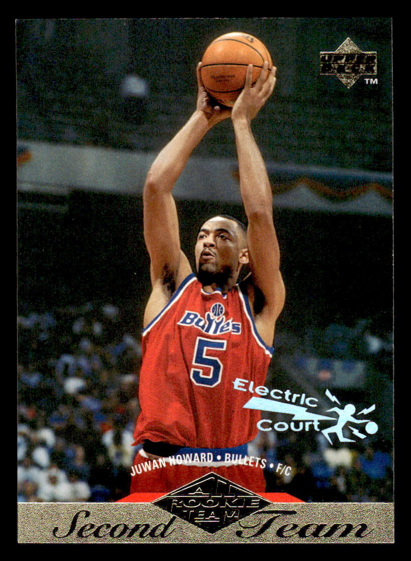 Juwan Howard Washington Bullets 1995-96 Upper Deck Electric Court #160 ...