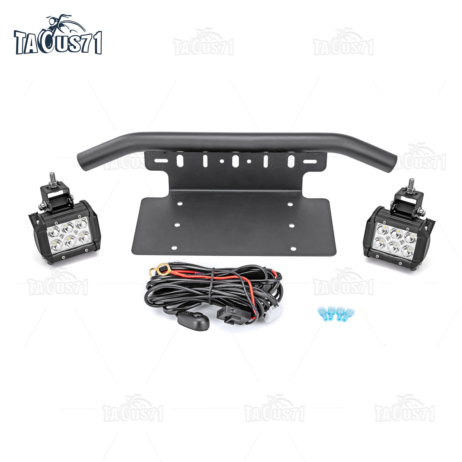 For Subaru WRX Forester Outback Bull Bar License Bumper Bracket LED ...