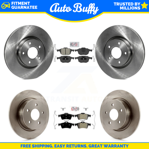 Front Rear Integrally Molded Pad And Disc Brake Rotors Kit For Ford ...