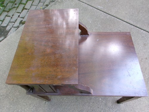Vintage Mersman 25-1 Two-Tier MCM Walnut Wood Step End Side Table No ...