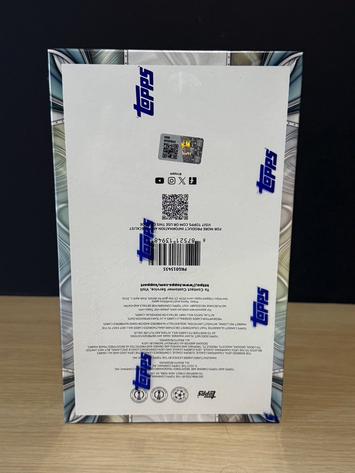 2024-25 TOPPS CHROME UEFA CLUB COMPETITIONS UCC SOCCER SEALED HOBBY BOX ...