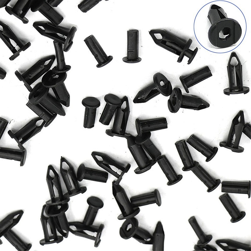 100*-Plastic-Fastener 8mm Push Pin Rivet ATV Fairing Body Fender ...