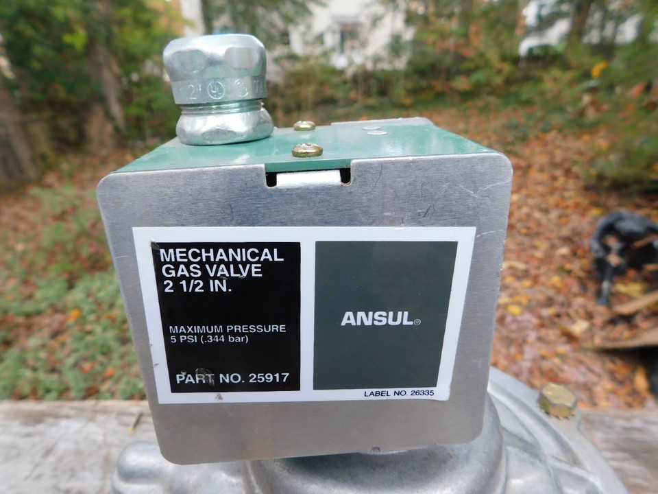 ANSUL Mechanical Gas Valve 25917 2 1/2" Emergency Shut Off Valve *NEW ...