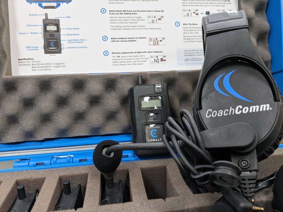 CoachComm Cobalt 5 Coach Headset System for Football Coaches | eBay