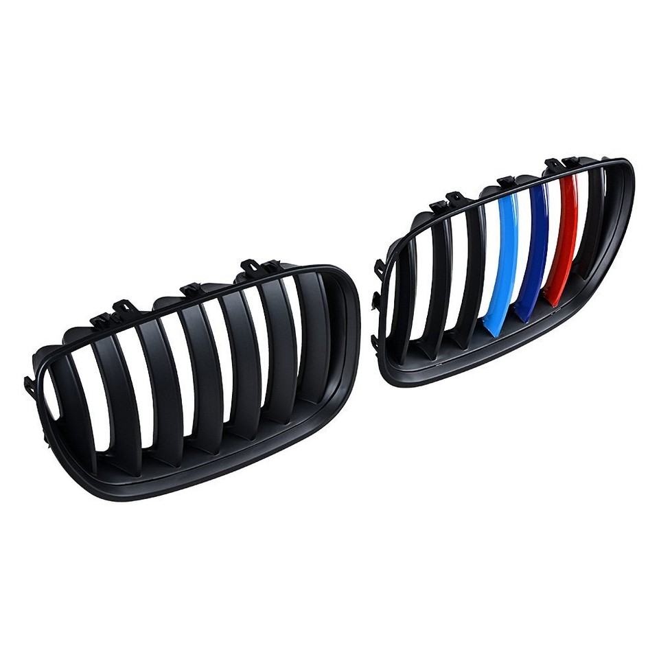 Matte Black M-Color Front Kidney Grill Grille For BMW X5 E53 LCI 2004 ...