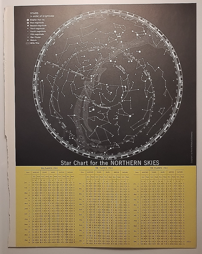 Vintage NORTHERN SKY Atlas Map 1962 MSM Rand McNally Cosmopolitan World ...