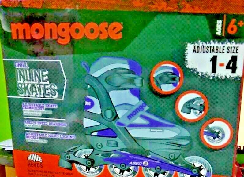 CHILL Inline Skates Mongoose Adjustable SIZE 1-4 AGE 6+ | eBay