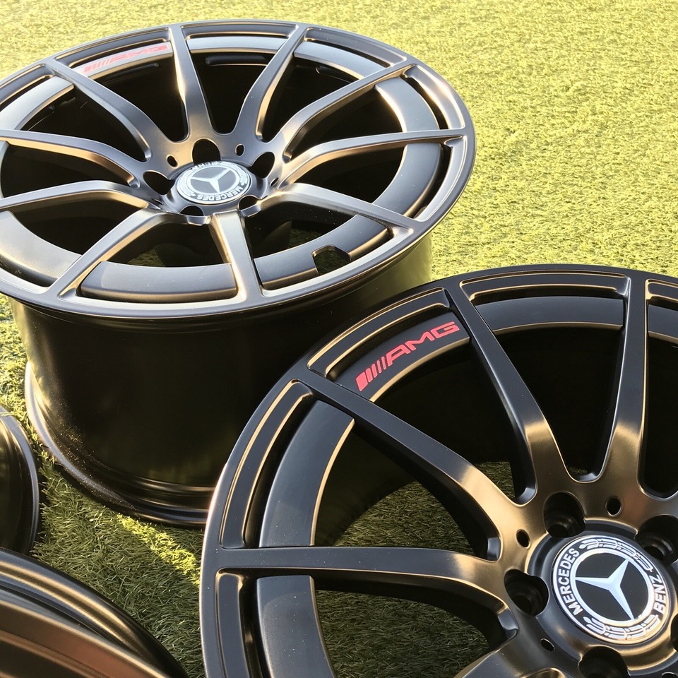 19 Mercedes AMG Rims Stock OEM Black Red AMG AMG GT GT63 GT53 GT43 4 ...