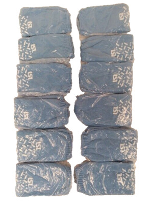 (12 PAIR) Blue LSL Medical Hospital Slipper Socks Single Tread Non-Slip ...