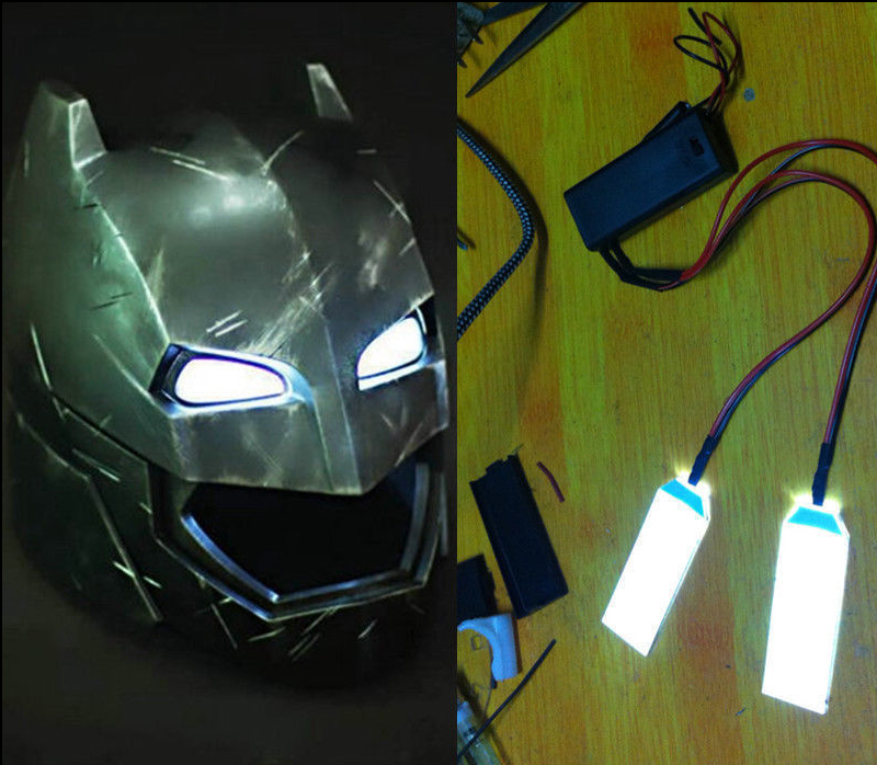 US DIY 1:1 LED Light Eyes For Batman Ironman Black Panther Helmet Mask ...