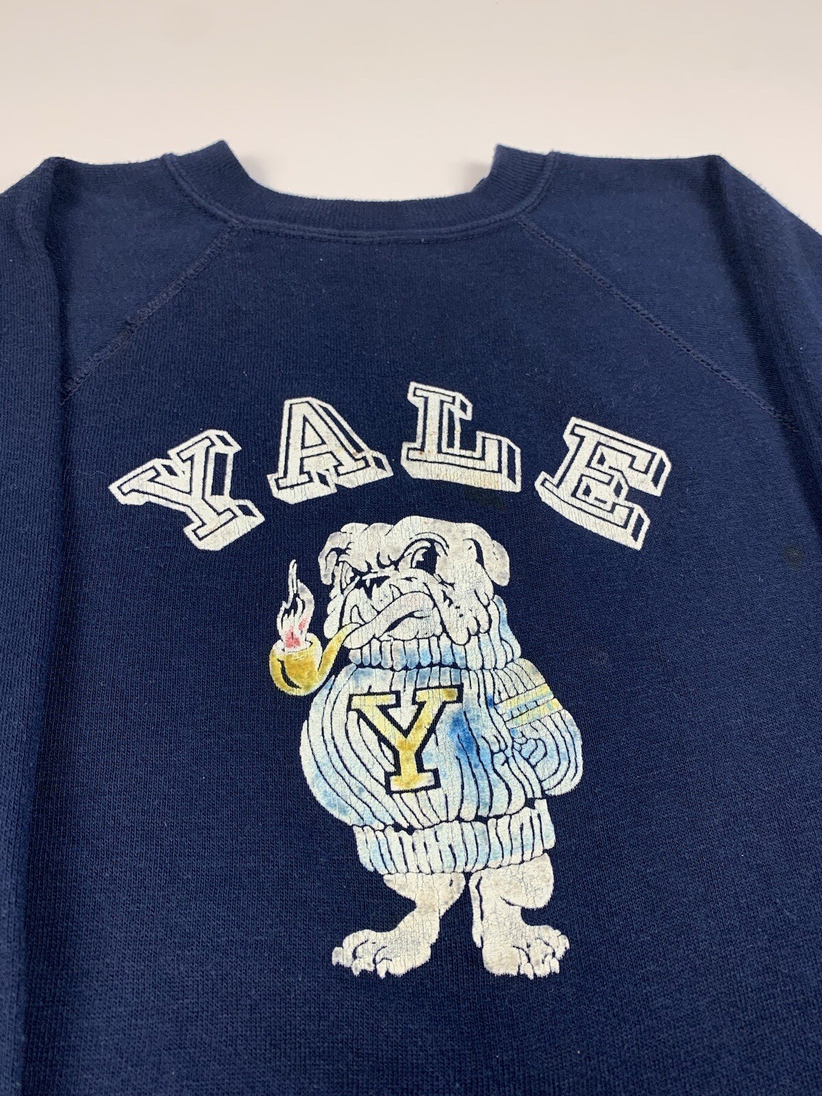 Vintage 60s 70s Artex Yale University Multi Color Flo… - Gem