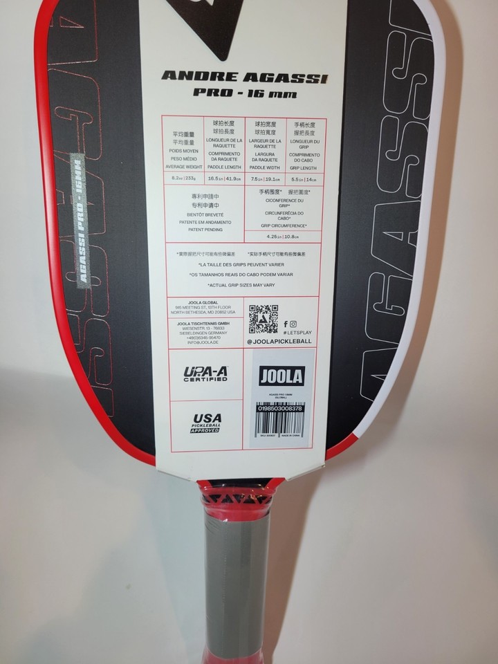 New $280 Joola Andre Agassi Pro 4 IV 16mm Pickleball Paddle 2025 | eBay