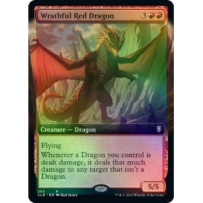 FOIL WRATHFUL RED DRAGON (EXTENDED ART) Commander Legends: Battle For ...