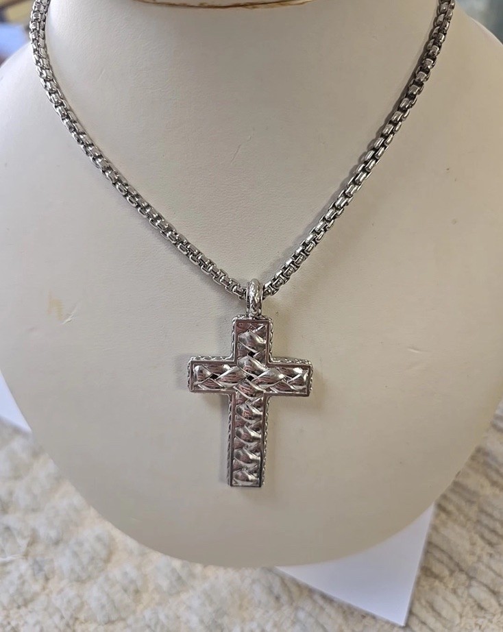 Effy Cross Pendant/Chain .925 Sterling. | eBay