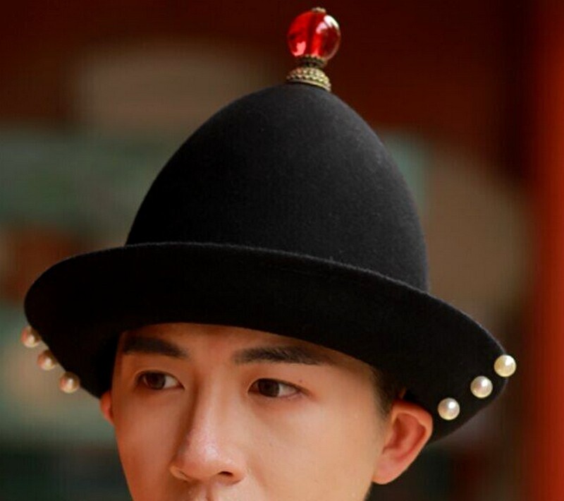 Chinese Ancient Hat Men Emperor Straight Brimmed Cap Headdress Male ...