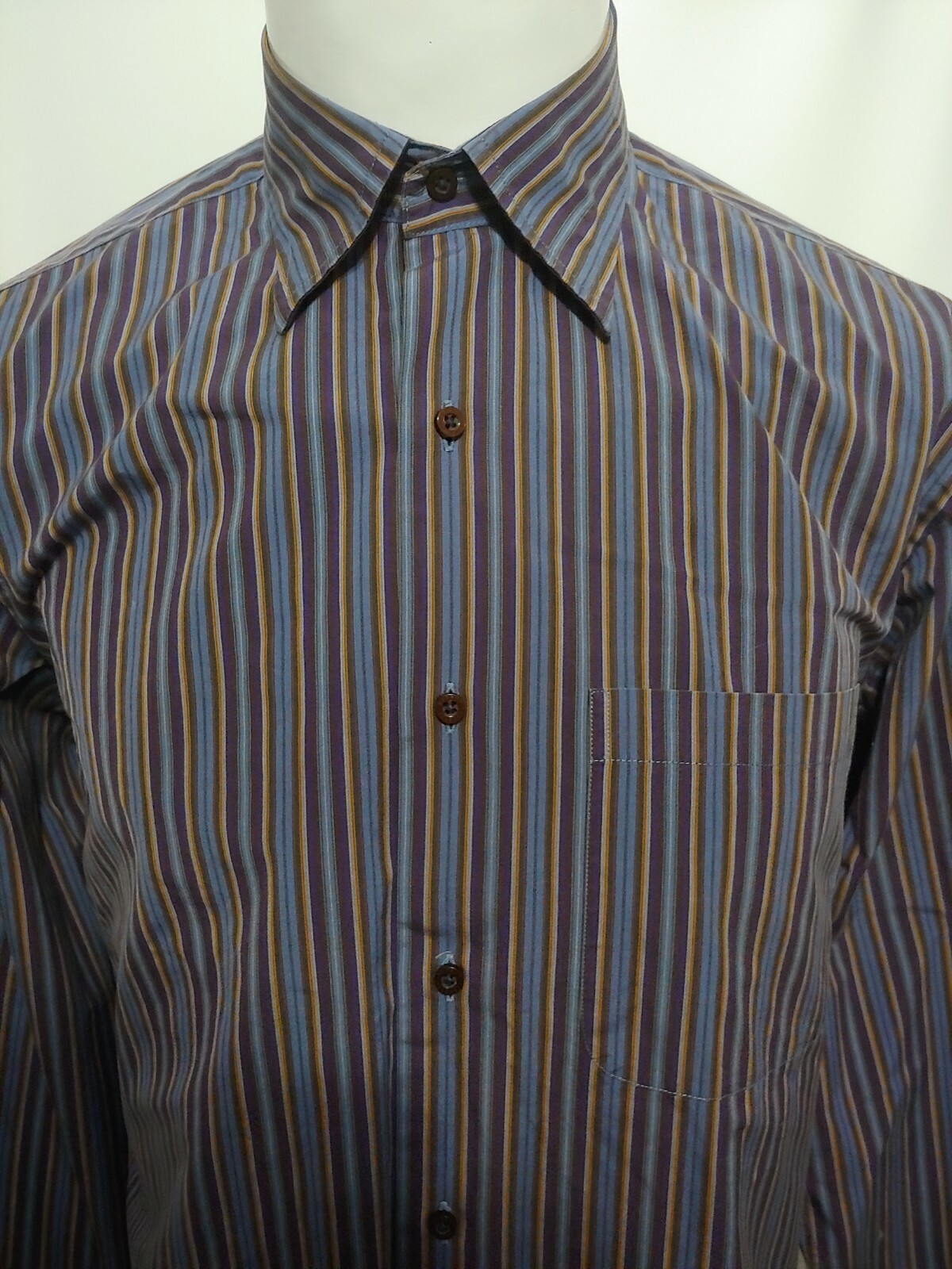 Robert Talbott CARMEL Blue Purple Orange Striped Long… - Gem