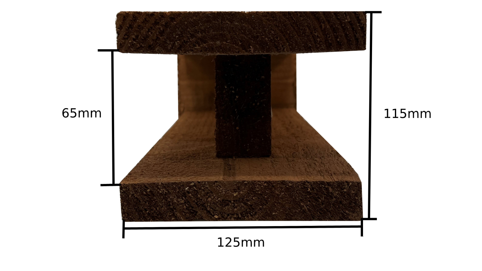 1ft Golden Brown Timber/Concrete Garden Fence Panel Post Extension Kit ...