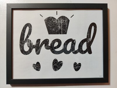 I love bread black rustic word kitchen sign I heart bread pantry sign ...