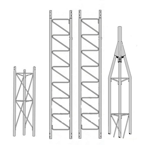ROHN 25G 30' Self Supporting Tower with 25AG Top Section with Set Screw ...