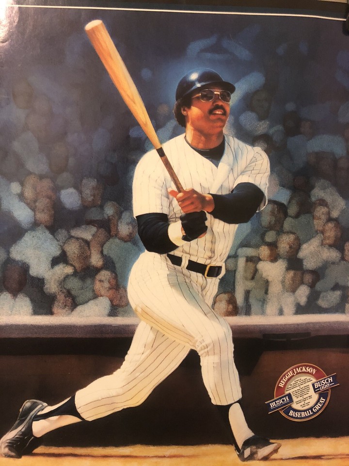 Reggie Jackson Yankees Baseball Busch/Busch Light Beer 1991 Promo ...