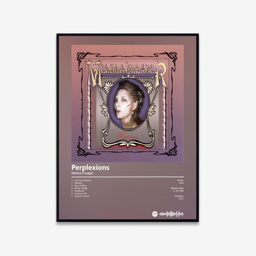 Melora Creager - Perplexions Album Art Poster | Minimalist Music Print ...