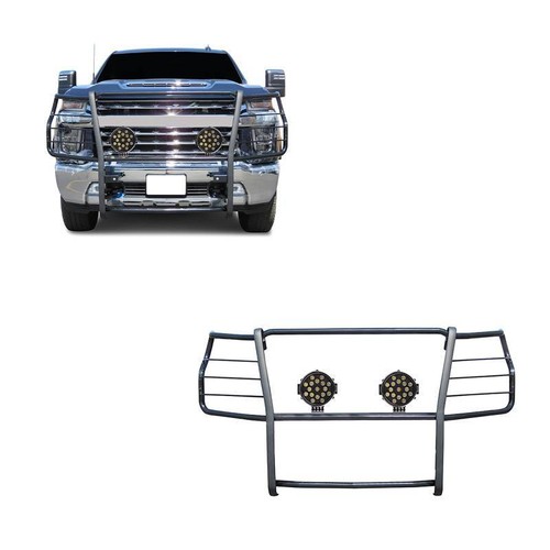 Black Horse Grille Guard Push Bar Modular Black w/LED fit 20-23 ...