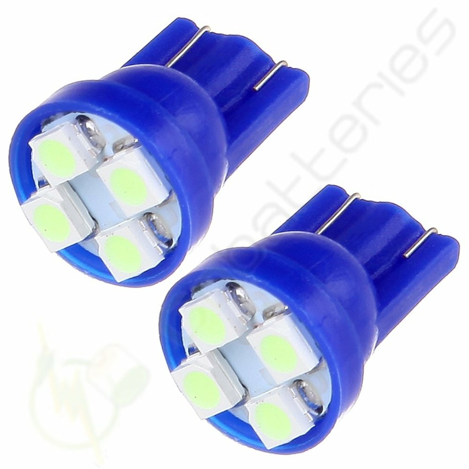 6x T10 Twist Lock Socket 194 Ice Blue LED Bulb Dashboard Cluster ...