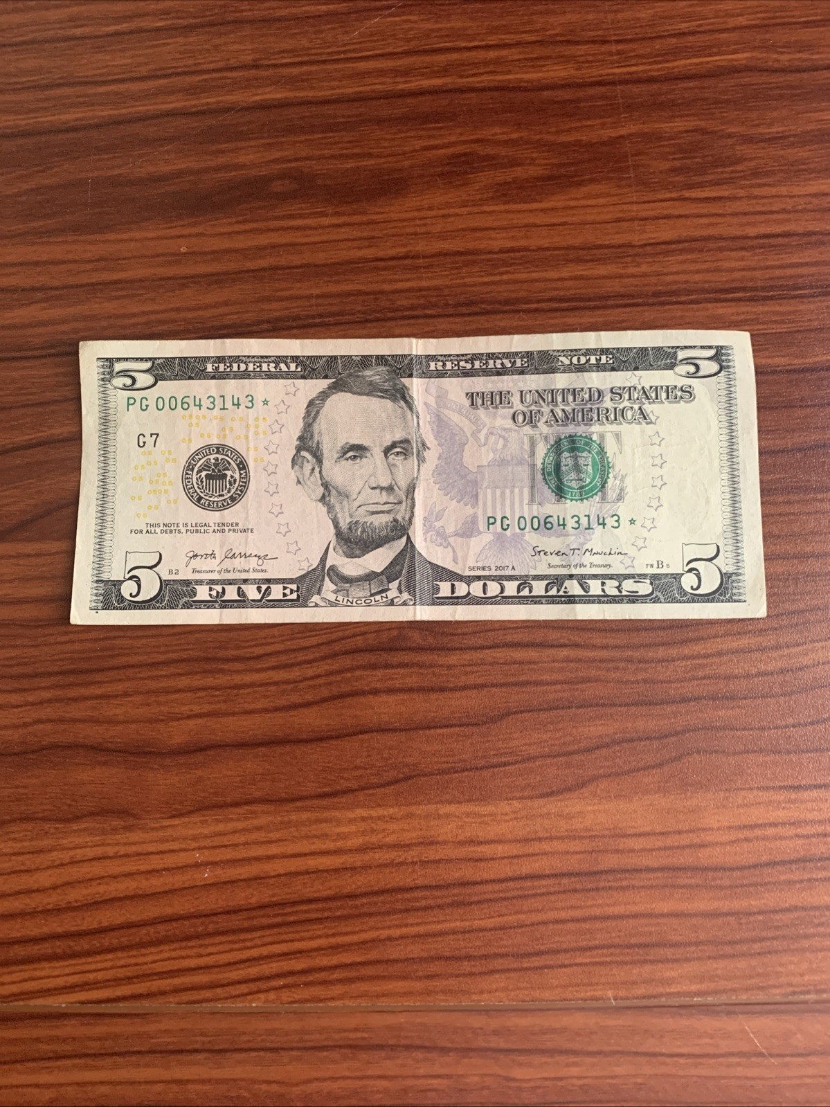 Rare! 5$ Dollar Bill Star Note ⭐️ 2017A Series | eBay
