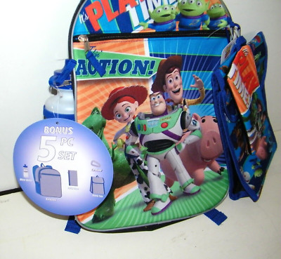 Disney Pixar Toy Story Backpack & Lunch Box 5 Piece Set, School Bookbag ...