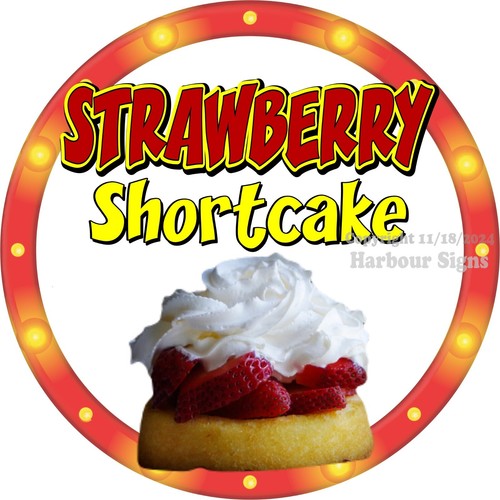 Strawberry Shortcake DECAL Pastry Concession Food Truck Sticker c2 ...