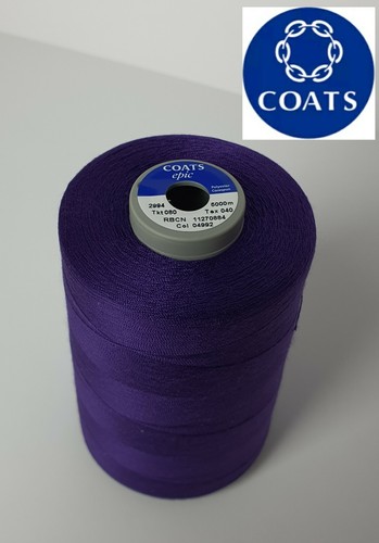 COATS EPIC SEWING THREAD TKT80 5000m CONE SUPERIOR QUALITY POLYESTER ...