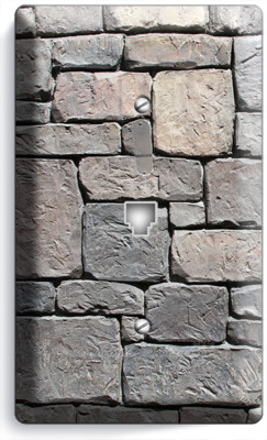 OLD MEDIEVAL CASTLE ROCK STONE WALL PHONE TELEPHONE PLATES ROOM HOME ...