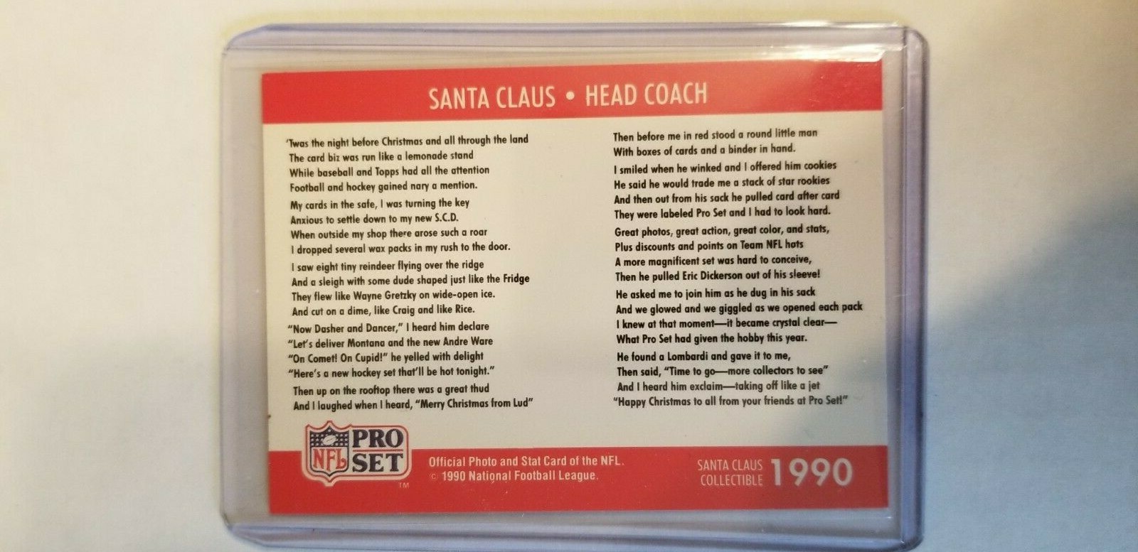 1990 Pro Set Santa Claus #1990 Football Card Rare | eBay