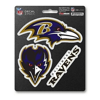 Baltimore Ravens NFL Die-Cut Decal Stickers / 3 Pack *Free Shipping | eBay