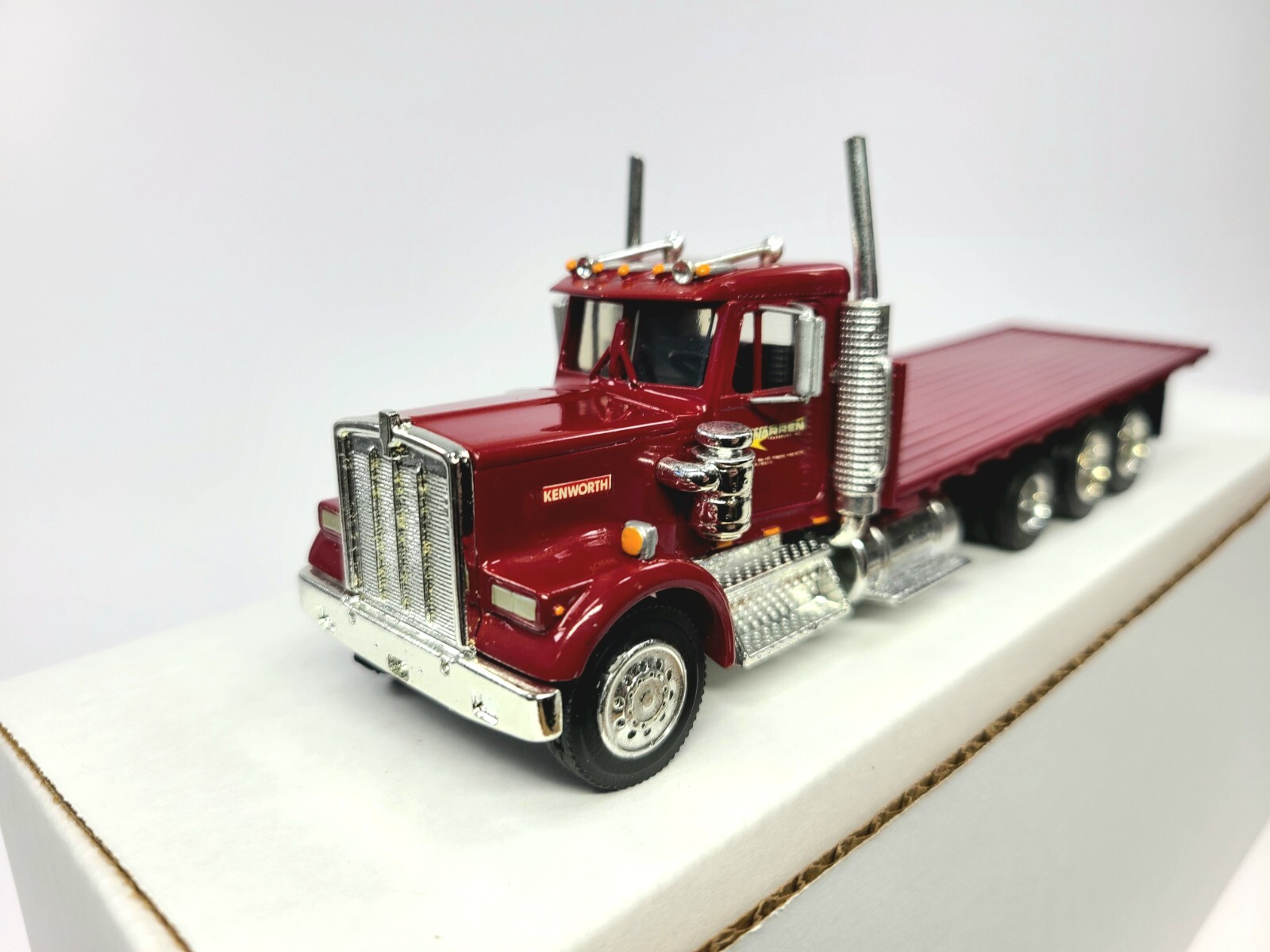 Kenworth W900 8x4 Flatbed Truck - Warren Transport - ASAM Smith 1:48 ...