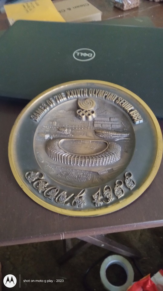 Vintage Seoul Olympics Brass Hanger Plaque 1988 Great Detail | eBay