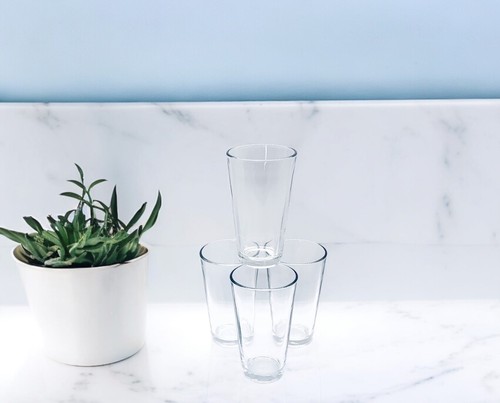 4 Libbey RESTAURANT BASICS 1639HT+5139 Clear Tempered 16 OZ Mixing ...