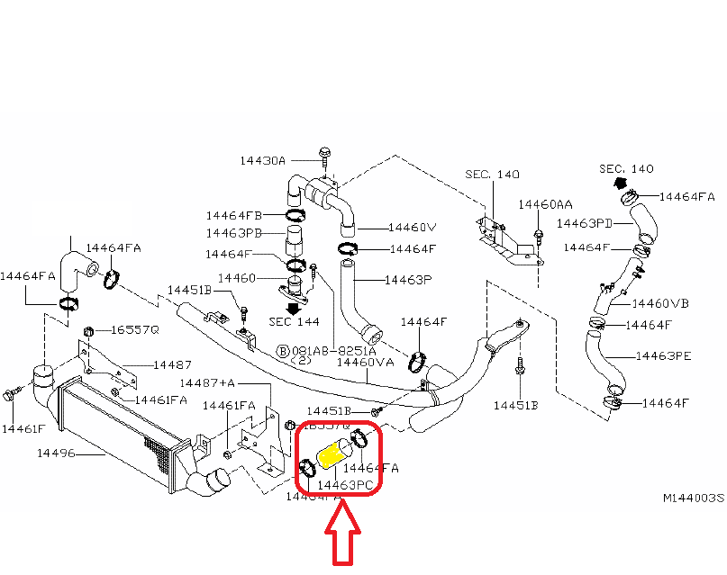 Turbo Air Intake Hose for Nissan Primera P12 2.2 DCI 14463AW302 | eBay
