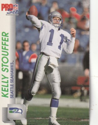 FREE SHIPPING-MINT-1992 Pro Set Kelly Stouffer #658 PLUS SEAHAWKS BONUS ...