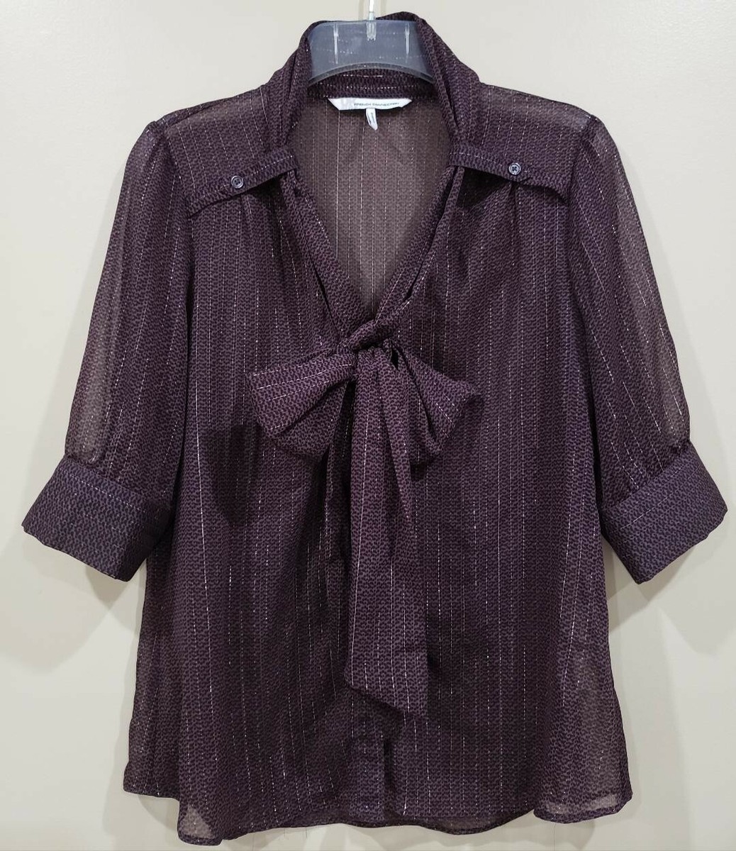 French Connection Blouse French Connection Carmen Crepe Tie Blouse