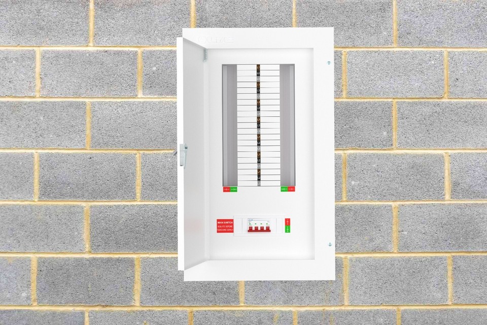 Metal 3 Phase Consumer Unit Distribution Board MCB's & RCBO's | eBay UK