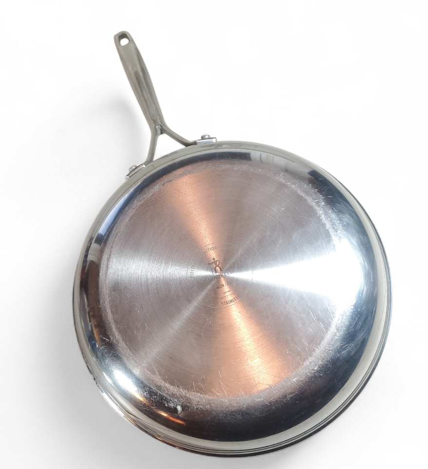 Henckels Paradigm 12-Inch Stainless Steel Fry Pan with Vented Glass Lid ...