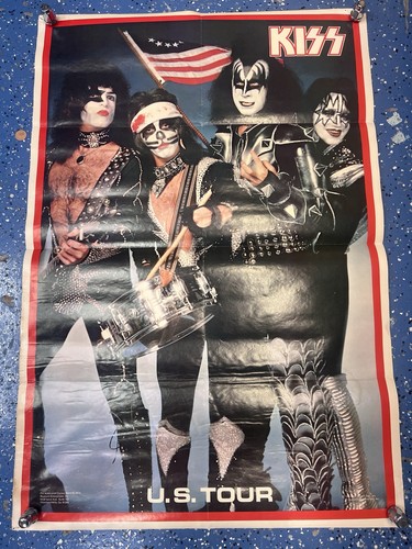 Rare KISS 1976 Spirit 76 BICENTENNIAL Tour Poster ACE PETER GENE PAUL ...