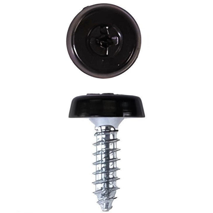 Number Plate Screws Fixing Kit Oversized Moulded Head Polytop Screws ...