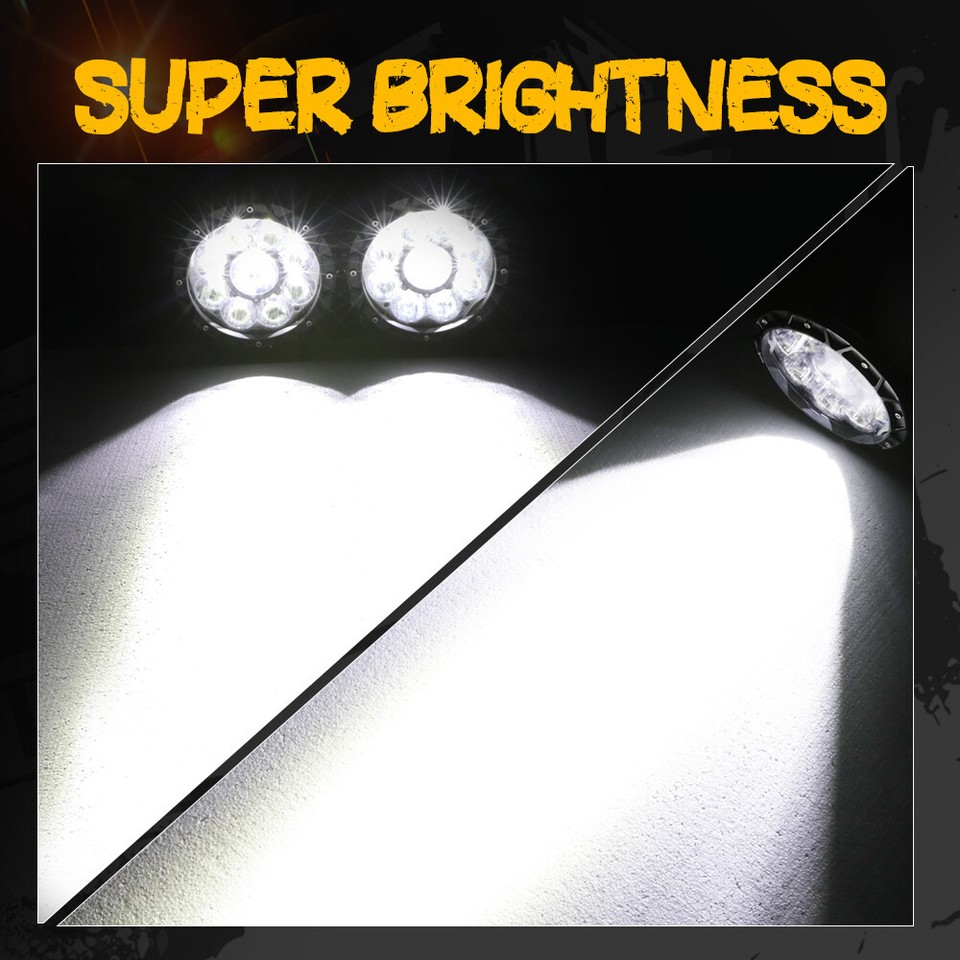 2x 7inch Round 360-PRO LED Work Headlights Spot Driving Lamp Offroad ...
