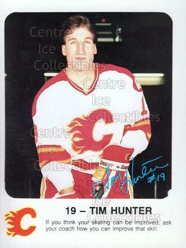 1986-87 Calgary Flames Red Rooster #7 Tim Hunter | eBay