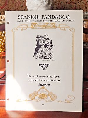 VINTAGE SHEET MUSIC - 1929 SPANISH FANDANGO- ARRANGED BY HARRY STANLEY ...
