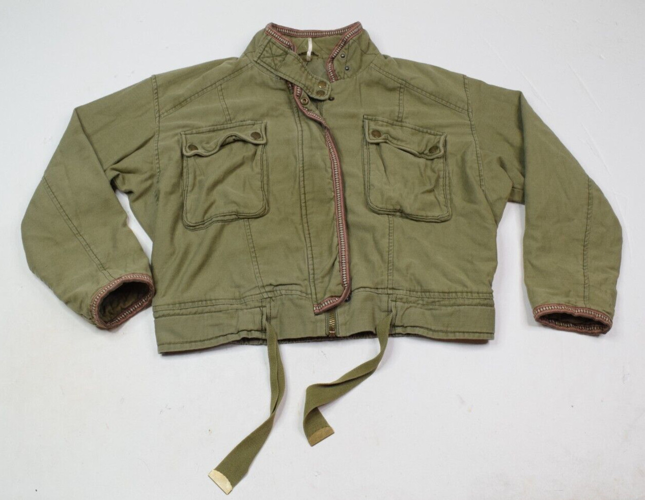 Free People Flight Line Boho Bomber Jacket Womens S A… - Gem